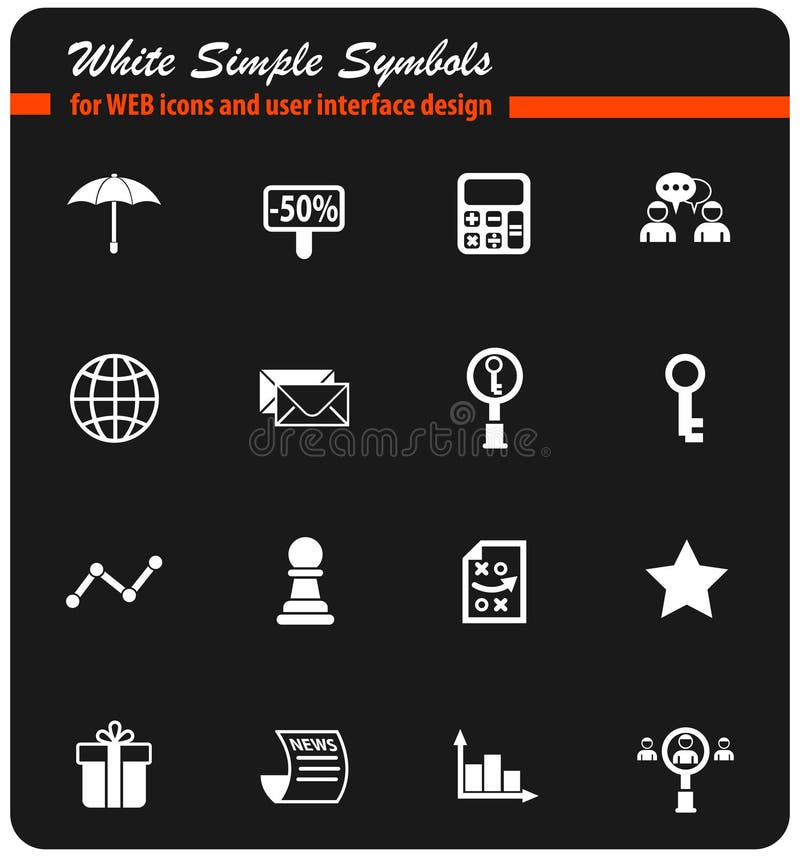 Marketing icon set stock vector. Illustration of white - 131336812