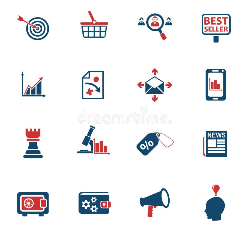 Marketing icon set stock illustration. Illustration of schedule - 88274818