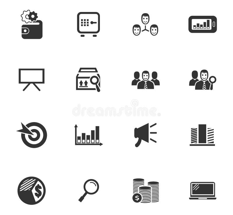 Marketing icons set stock vector. Illustration of markets - 141231230