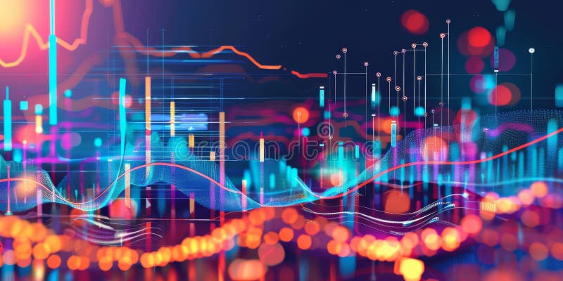 Marketing Insights on a Dynamic Abstract Background. Stock Illustration ...