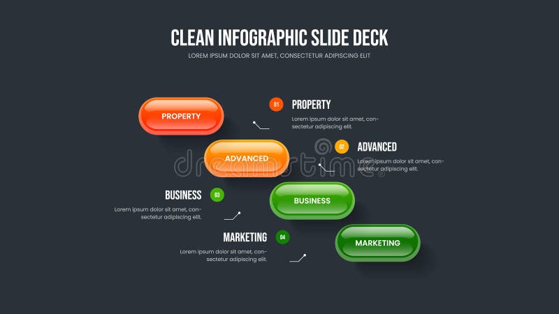 Creative Overview 4 Step Infographic Frame Layout. Stock Vector ...