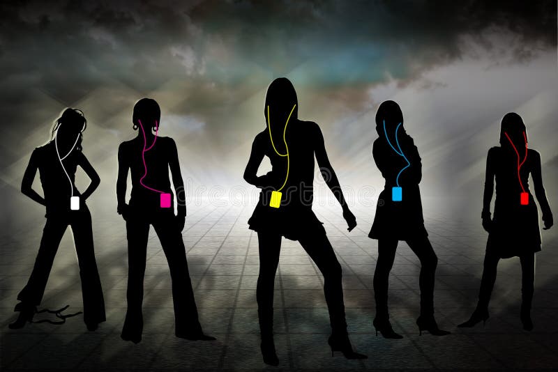 Marketing Ipod People Swing Stock Photo - Image of burst, clouds: 4525324