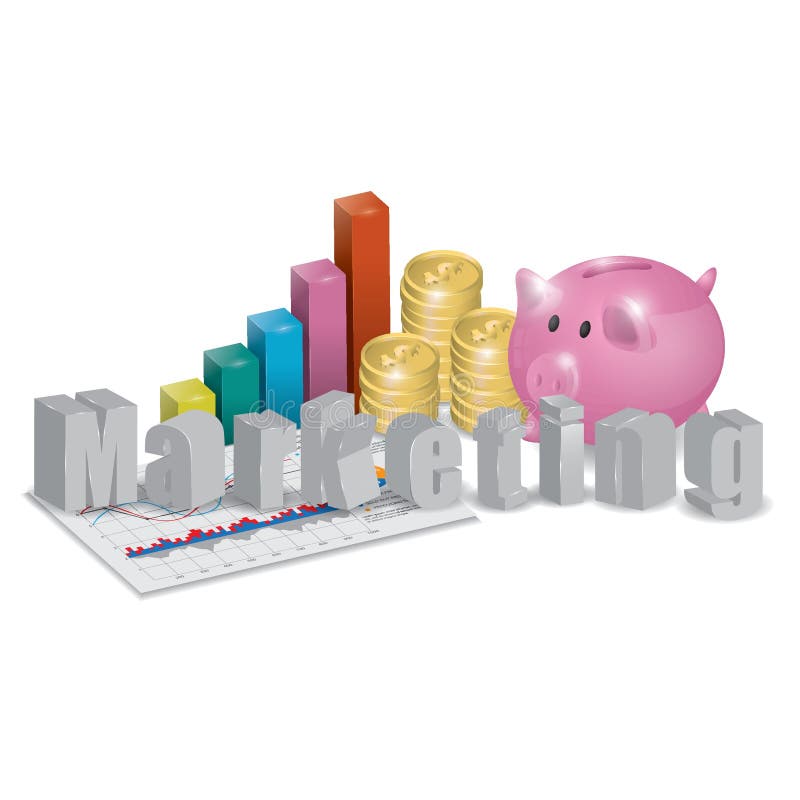 A Marketing Lettering Design. Vector Illustration Decorative Design ...