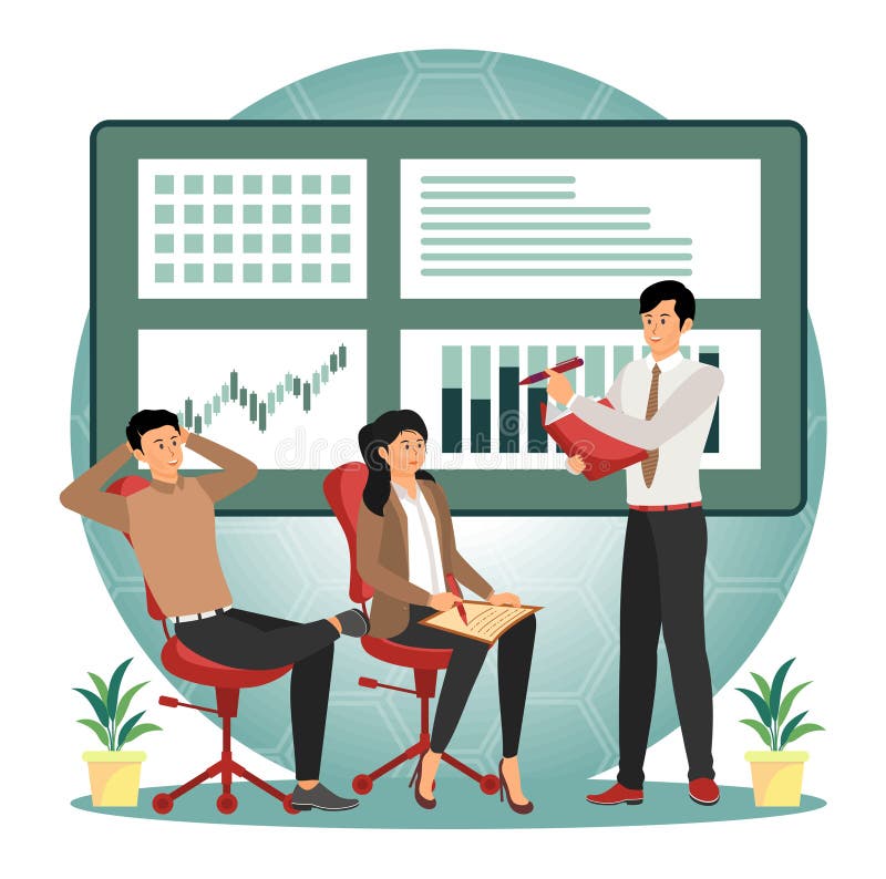 Marketing Management Concept. Business Team Analyzing Data in ...