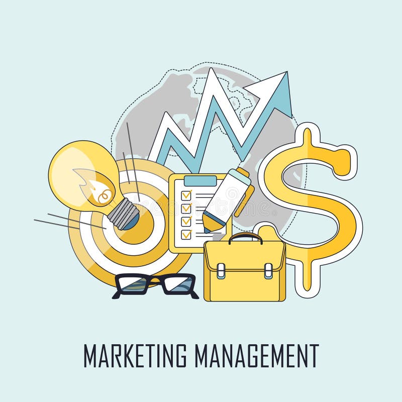 Marketing Management Matrix Stock Vector - Illustration of project ...