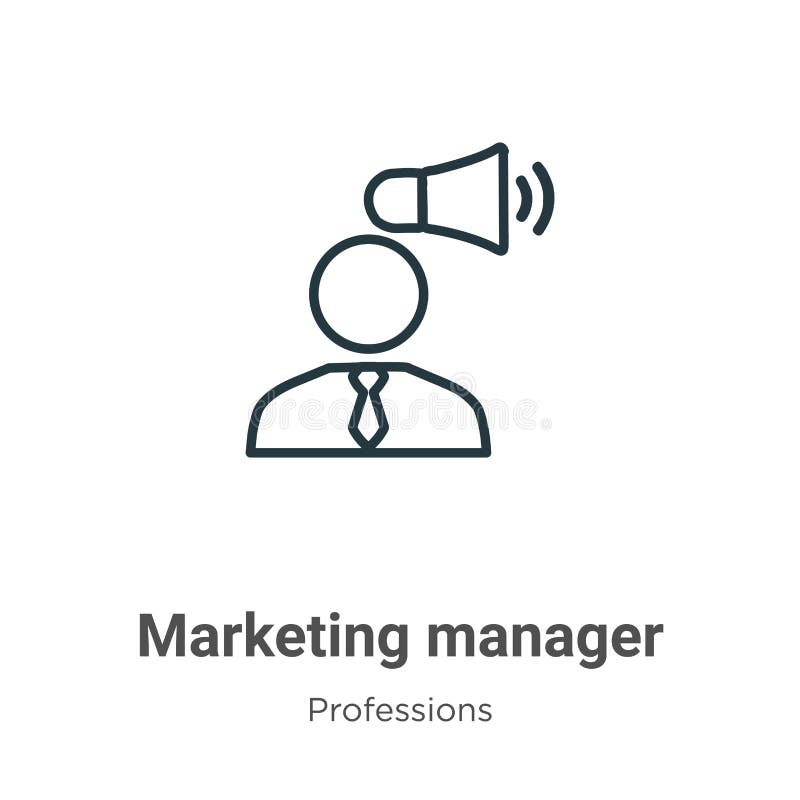 Manager outline icon stock vector. Illustration of management - 146302803