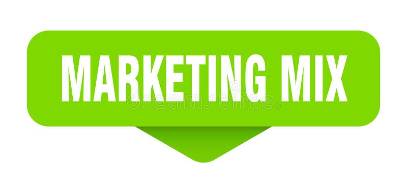 Marketing Mix Sticker. Marketing Mix Sign on Transparent Background ...