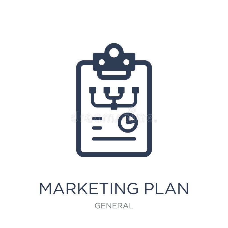 Marketing Plan Icon. Trendy Flat Vector Marketing Plan Icon on W Stock ...