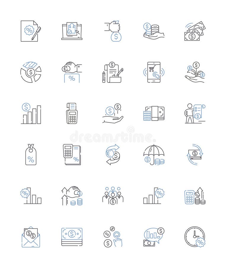 Marketing Plan Line Icons Collection. Strategy, Objectives, Tactics ...