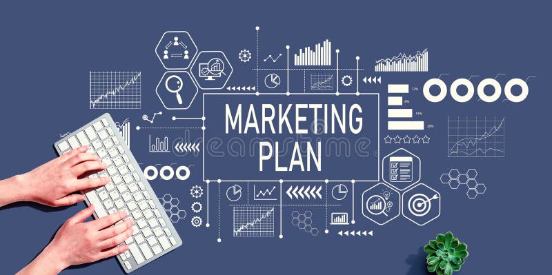 Marketing Plan Theme with Person Using Pc Keyboard Stock Photo - Image ...