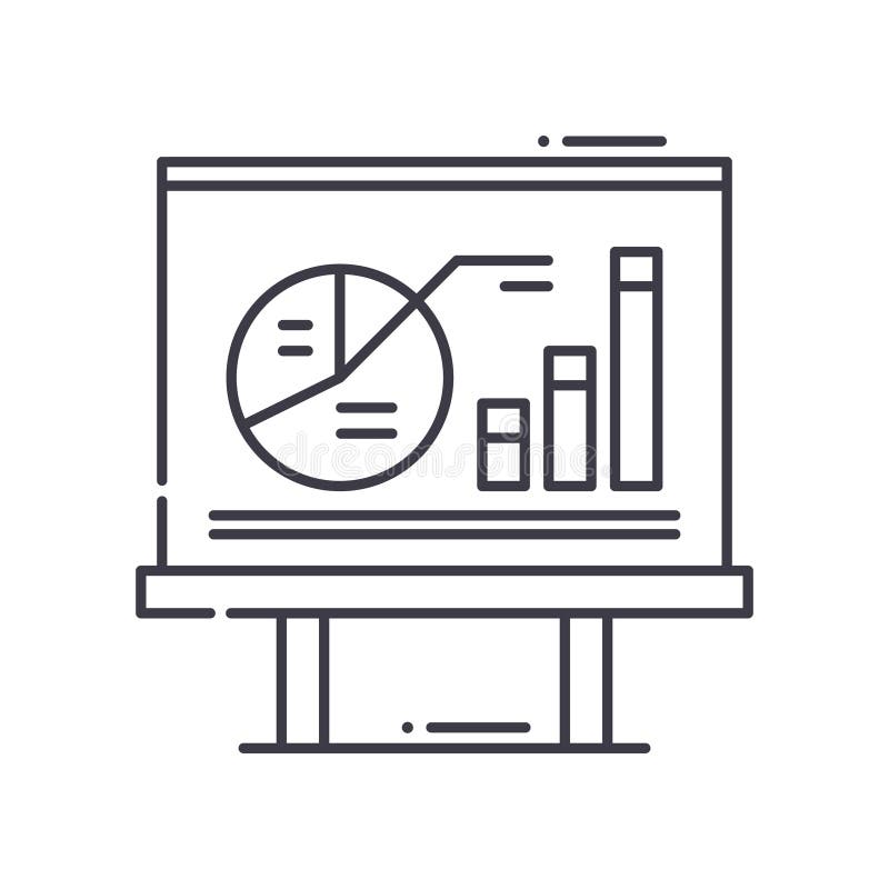 Marketing Presentation Icon, Linear Isolated Illustration, Thin Line ...