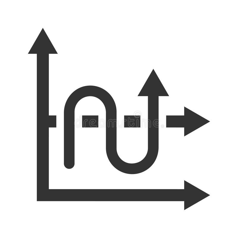 Marketing Progress Graph Icon Stock Vector - Illustration of ...