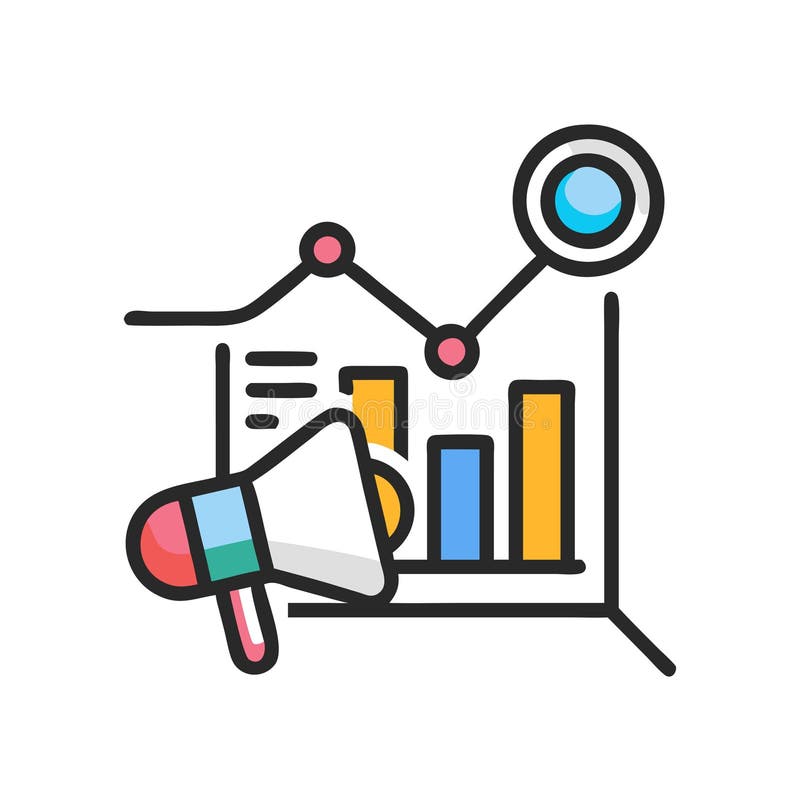 Marketing Research Analysis Icon Stock Vector - Illustration of value ...