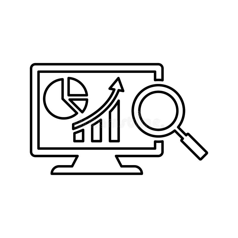 Marketing, Research, Analysis, Pie Outline Icon. Line Art Vector Stock ... Marketing, Research, Analysis, Pie Outline Icon. Line Art Vector Stock ...