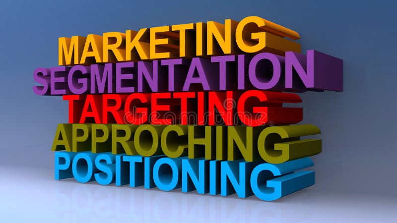 Segmentation Targeting Positioning on Blue Stock Illustration ...