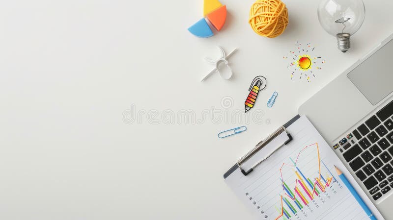 Marketing Strategy and Brainstorming Concept with Innovation on White ...