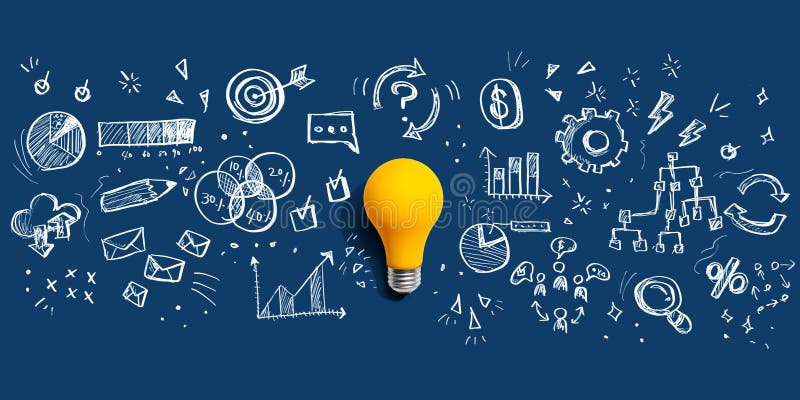 Marketing Strategy Concept with a Light Bulb Stock Photo - Image of ...