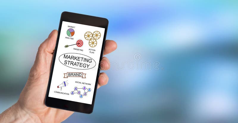 Marketing Strategy Concept on a Smartphone Stock Photo - Image of ...