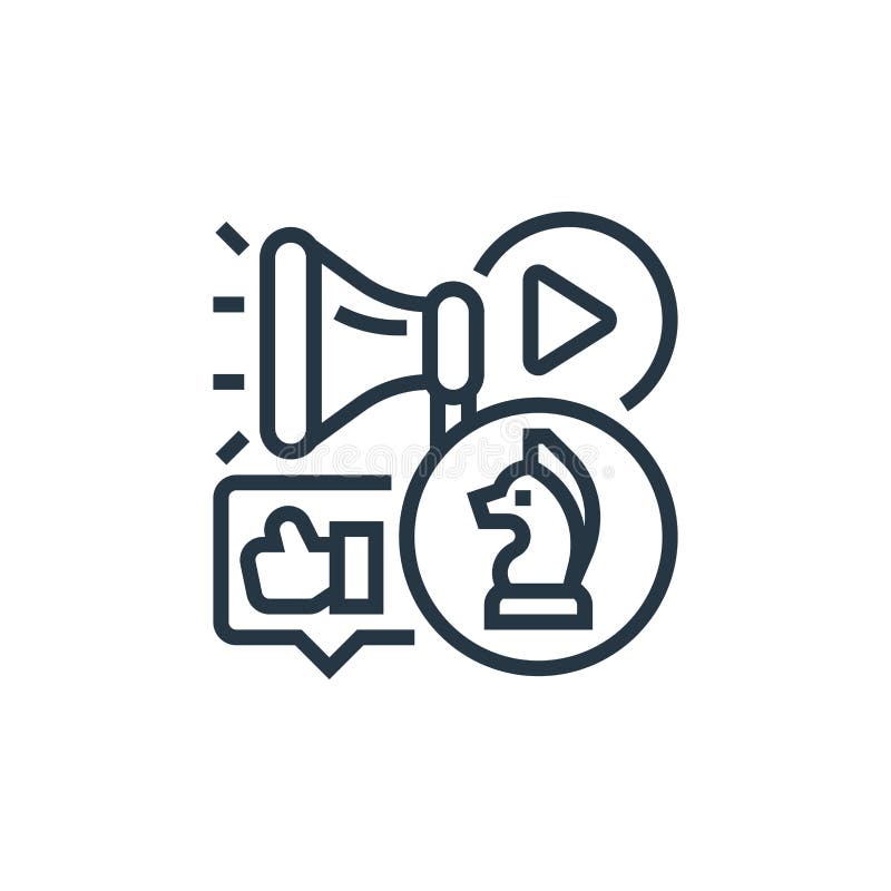 Marketing Strategy Icon Vector from Business Model Canvas Concept. Thin ...