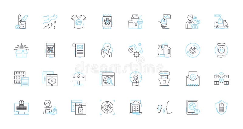 Marketing Strategy Linear Icons Set. Analysis, Branding, Campaigns ...