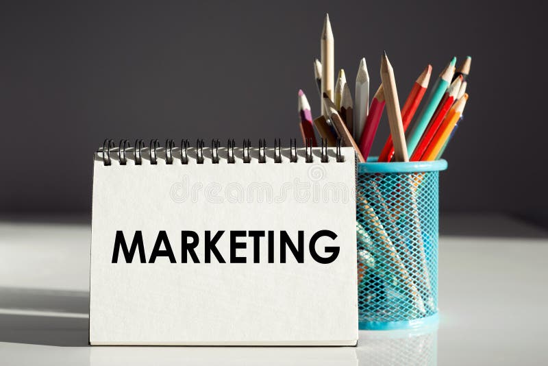 Marketing Strategy on Notepad on Office Table, Business Concept Stock ...