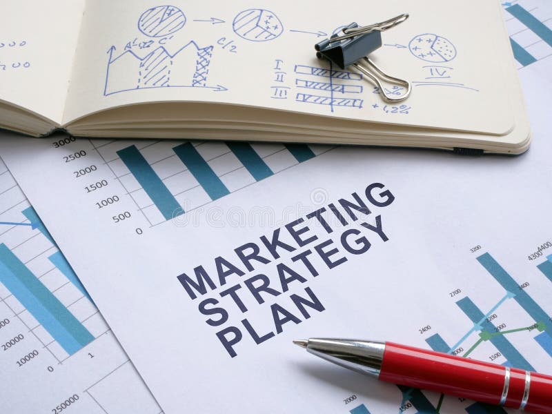 Marketing Strategy Plan with Charts and Data. Stock Photo - Image of ...