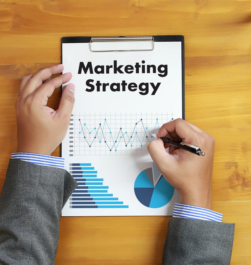 Marketing Strategy Technology Business Man Working on Laptop Com Stock ...