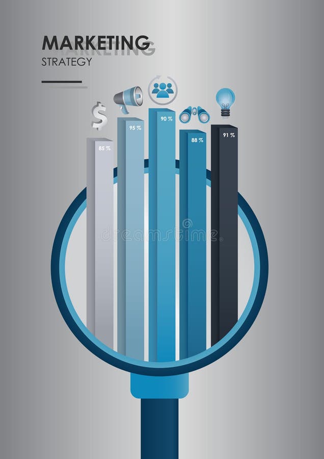 Marketing Strategy. Vector Illustration Decorative Background Design ...