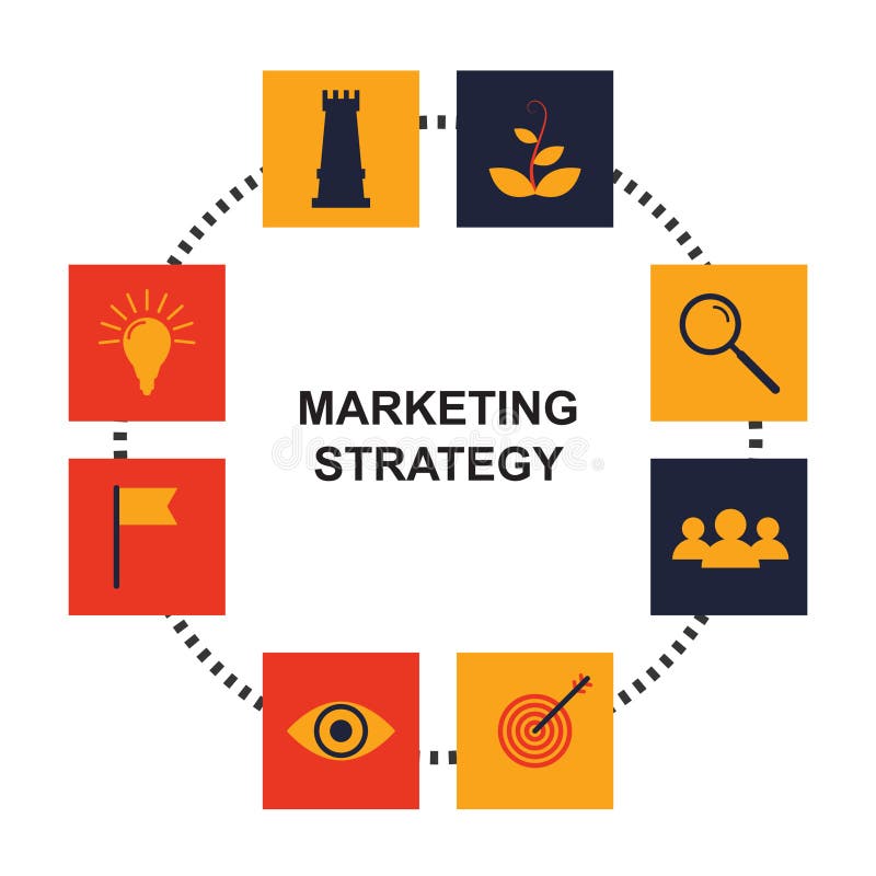 Marketing Strategy. Vector Illustration Decorative Design Stock ...