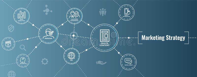 Marketing Strategy Web Header Hero Image Banner with Inbound Lea Stock ...