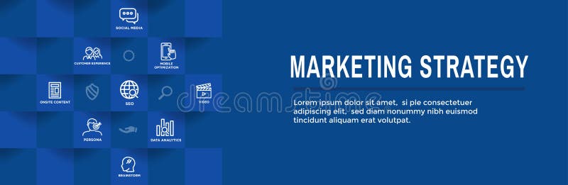Marketing Strategy Web Header Hero Image Banner with Inbound Lead ...