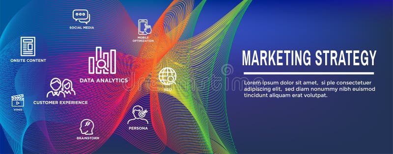 Marketing Strategy Web Header Hero Image Banner with Inbound Lead ...