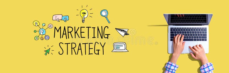 Marketing Strategy with Woman Using a Laptop Stock Image - Image of ...