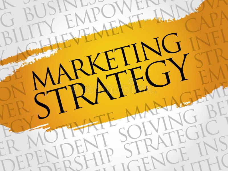 Marketing Strategy Word Cloud Stock Illustration - Illustration of ...