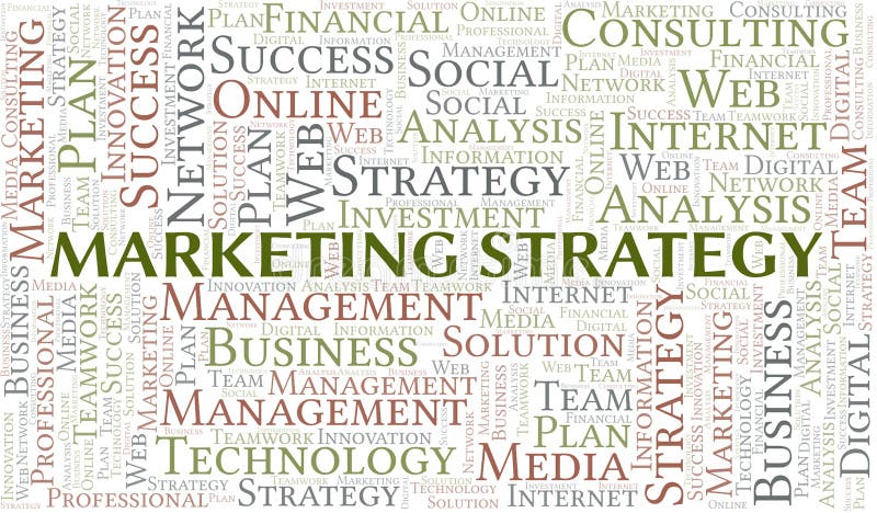 Marketing Strategy Word Cloud Create with Text only. Stock Vector ...