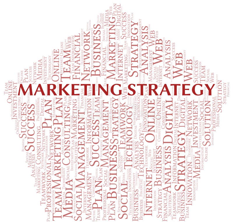 Marketing Strategy Word Cloud Create with Text only. Stock Illustration ...