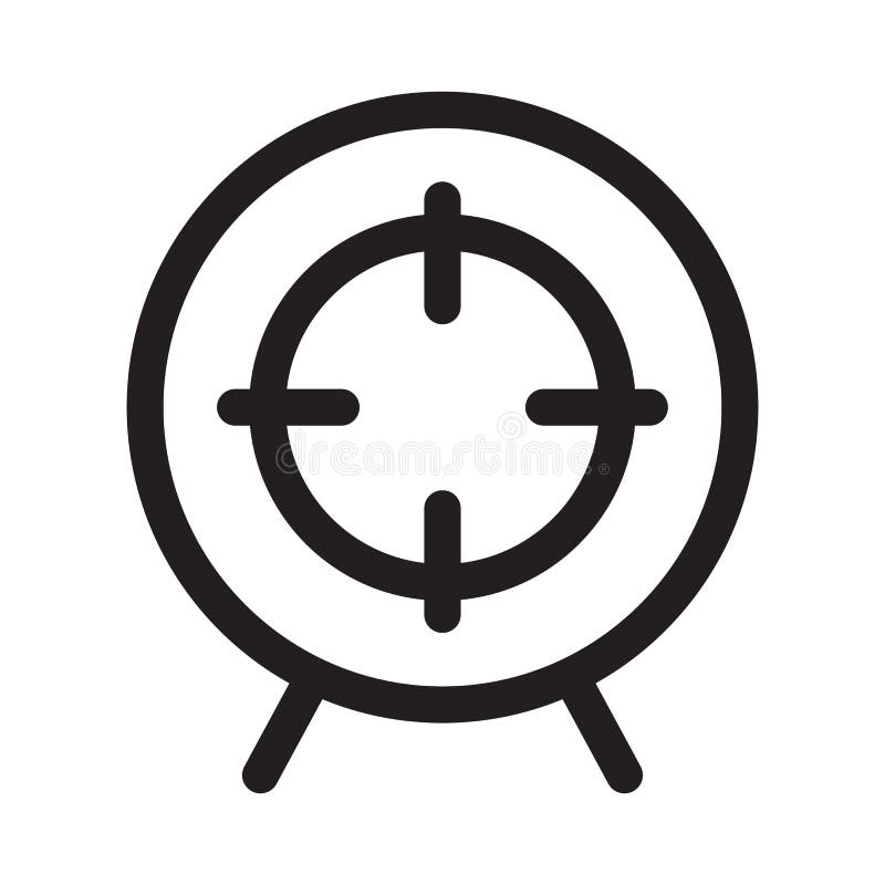 Marketing Target Icon. Successful Shot in the Darts Target Vector ...