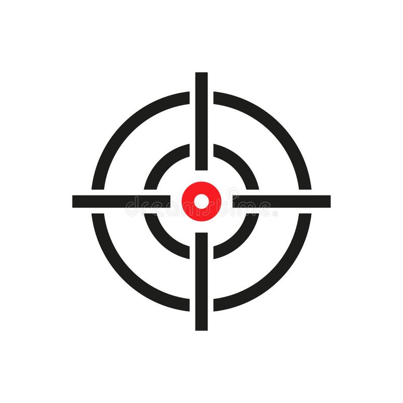 Marketing Target Line Icon Vector. Target and Goal Symbol Stock Vector ...