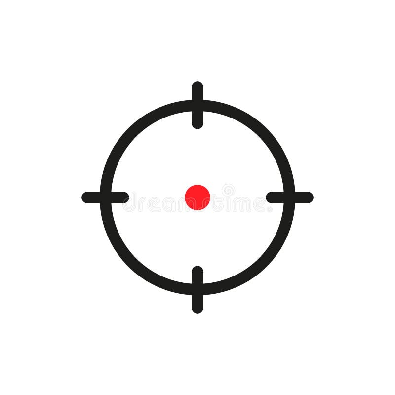 Marketing Target Line Icon Vector. Target and Goal Symbol Stock Vector ...