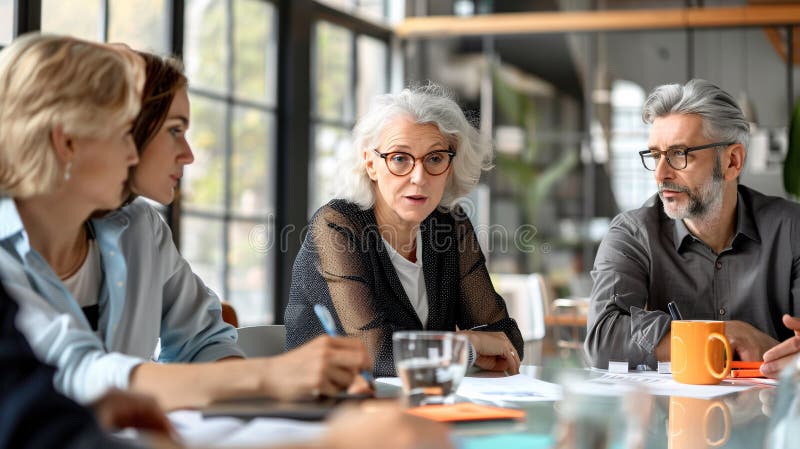 A Marketing Team Conducting an in-depth Focus Group Session with ...