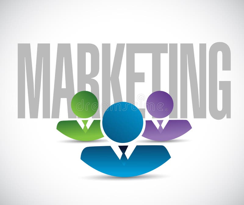Marketing Team Sign Illustration Design Stock Illustration ...