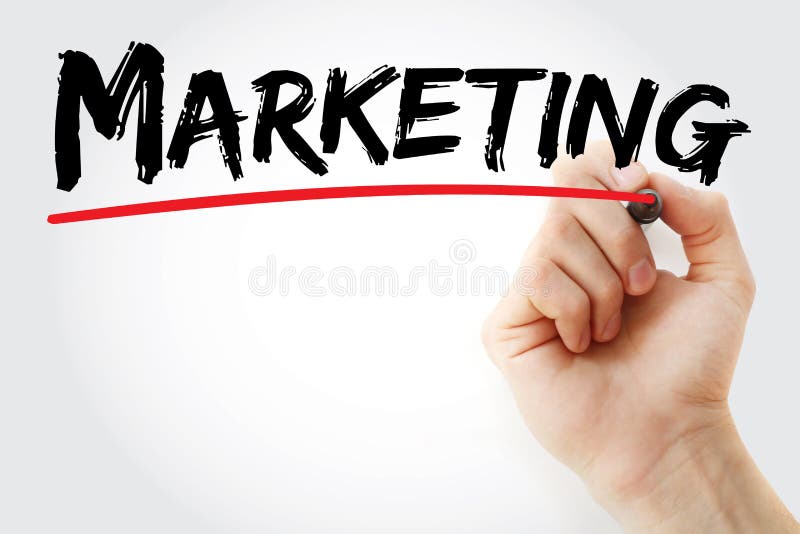 Marketing Text with Marker, Business Concept Background Stock Image ...