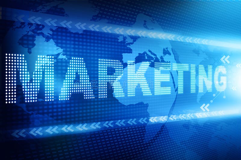 Marketing Text with Computer Mouse Stock Illustration - Illustration of ...