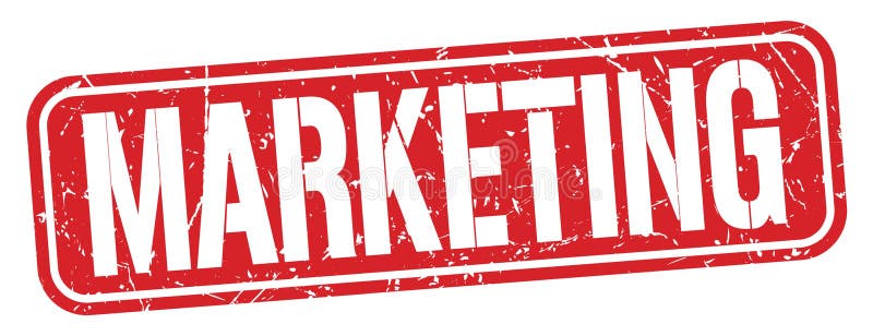 MARKETING Text Written on Red Stamp Sign Stock Illustration ...