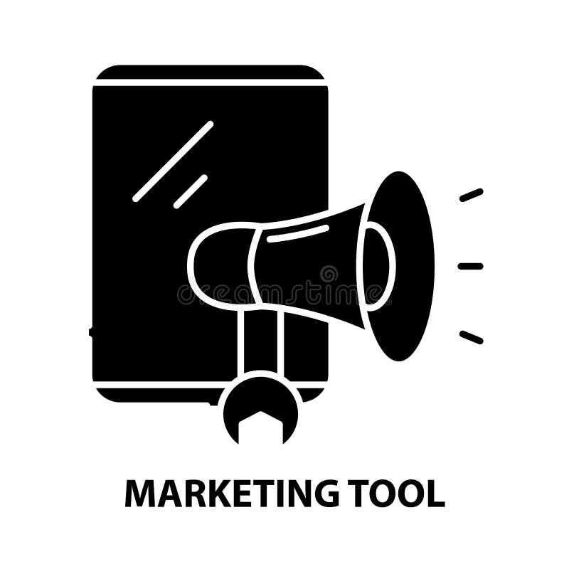 Marketing Tool Symbol Icon, Black Vector Sign with Editable Strokes ...