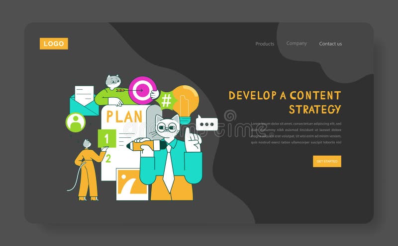 Marketing Tools Cat. Flat Vector Stock Vector - Illustration of design ...