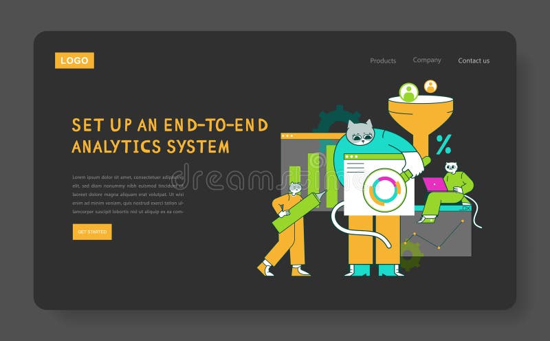 Marketing Tools Cat. Flat Vector Stock Vector - Illustration of ...