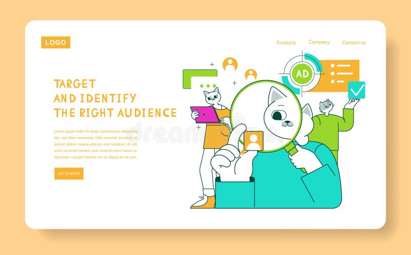 Marketing Tools Cat. Flat Vector Stock Illustration - Illustration of ...