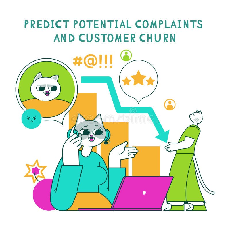 Marketing Tools Cat. Flat Vector Stock Illustration - Illustration of ...