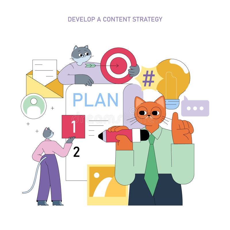 Marketing Tools. Flat Vector Illustration Stock Vector - Illustration ...